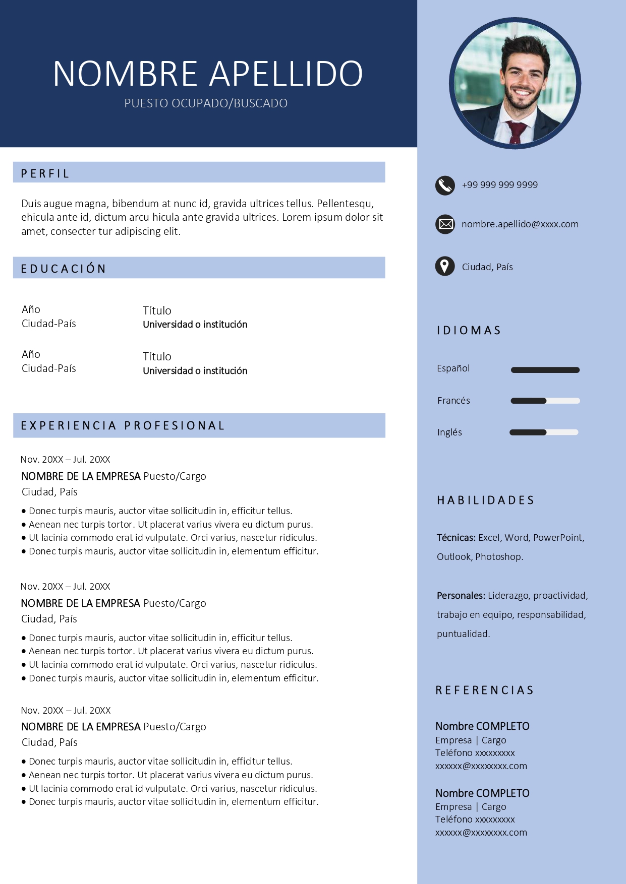 Modelo De Currículum Con Referencias - Modelos De CV