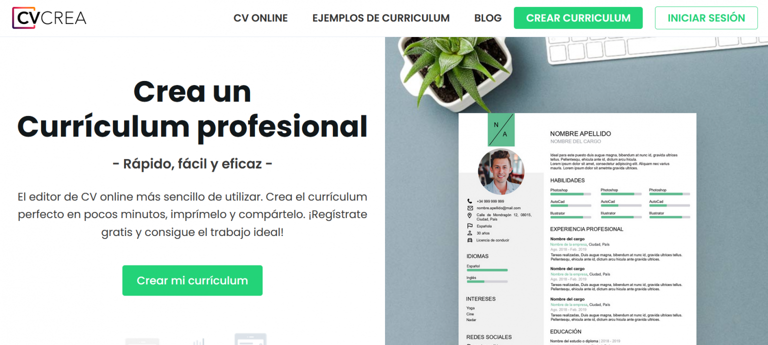 Las 5 Mejores Páginas Para Crear Tu CV Online Gratis - Modelos De CV