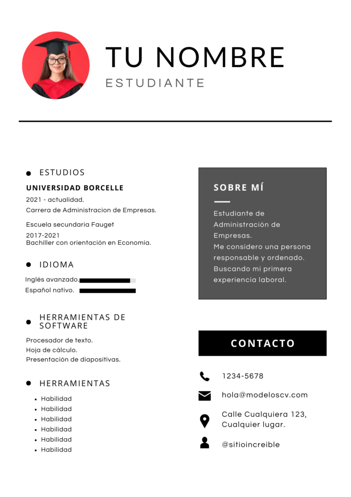 Currículum Sin Experiencia Gratis - Modelos De CV